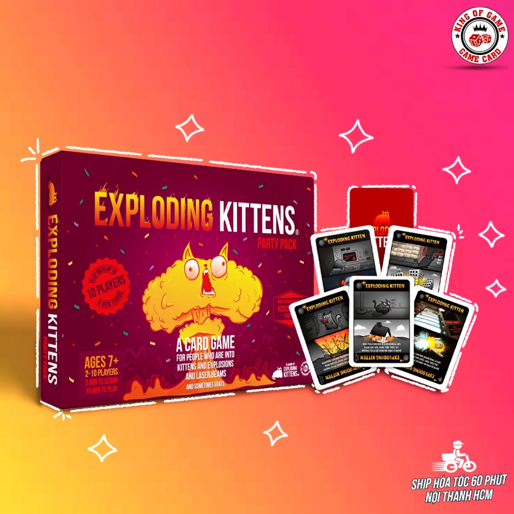 [Việt hóa] Mèo Nổ PARTY PACK hộp cứng - Exploding Kittens BoardGame ...