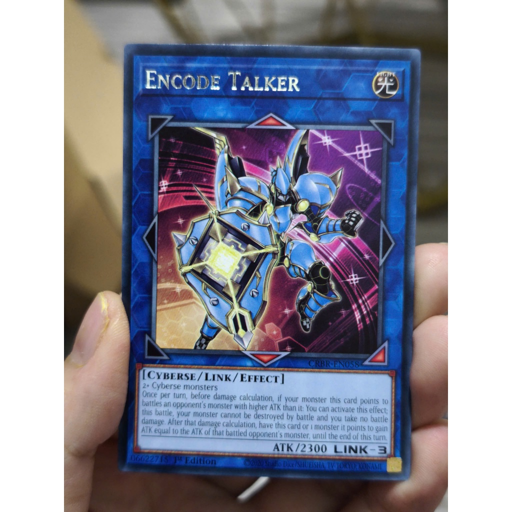 [Yugioh Funny Shop] 1 lá Thẻ bài Encode Talker - CRBR-EN058 - Rare 1st ...
