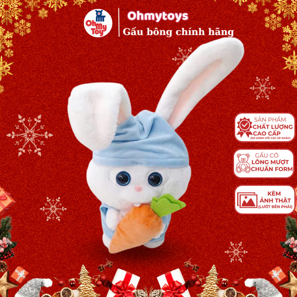 (Tổng hợp/Sẵn) Gấu Bông Thỏ Snowball, Thú Nhồi Bông Thỏ Trắng Ôm Carrot ...