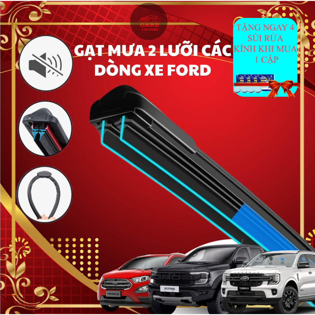 Gạt mưa 2 lưỡi dành cho các dòng xe Toyota: Vios, Altis, Innova ...