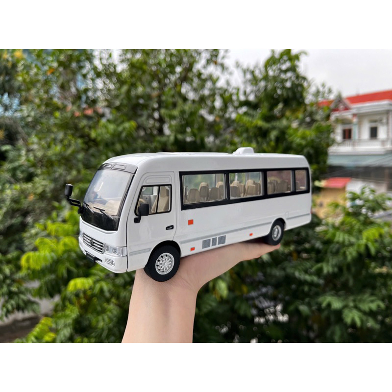 Mô Hình Xe Khách Toyota Coaster Tỉ Lệ 1:24 Đánh Lái, Full Kim Loại, Có ...