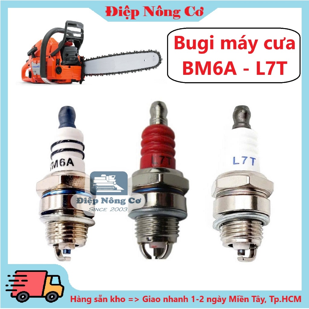 [Bugi L7T - BM6A] máy cưa xích chạy xăng, điện cực động cơ xẻ cây gỗ | Shopee Việt Nam