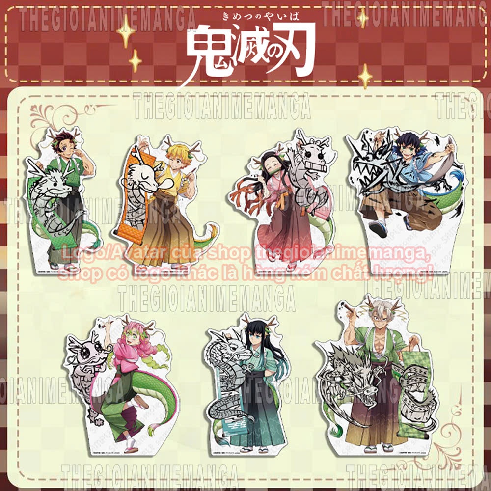 (TẶNG KÈM CARD) Mô hình standee KIMETSU NO YAIBA ver TRANH RỒNG acrylic ...