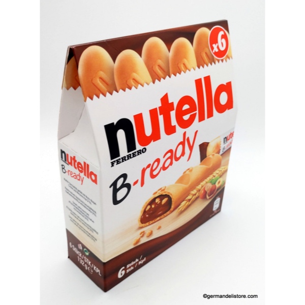 HỘP 6 THANH BÁNH KEM XỐP Nutella Fererro B-Ready Biscuits, NHÂN HẠT QUẢ ...