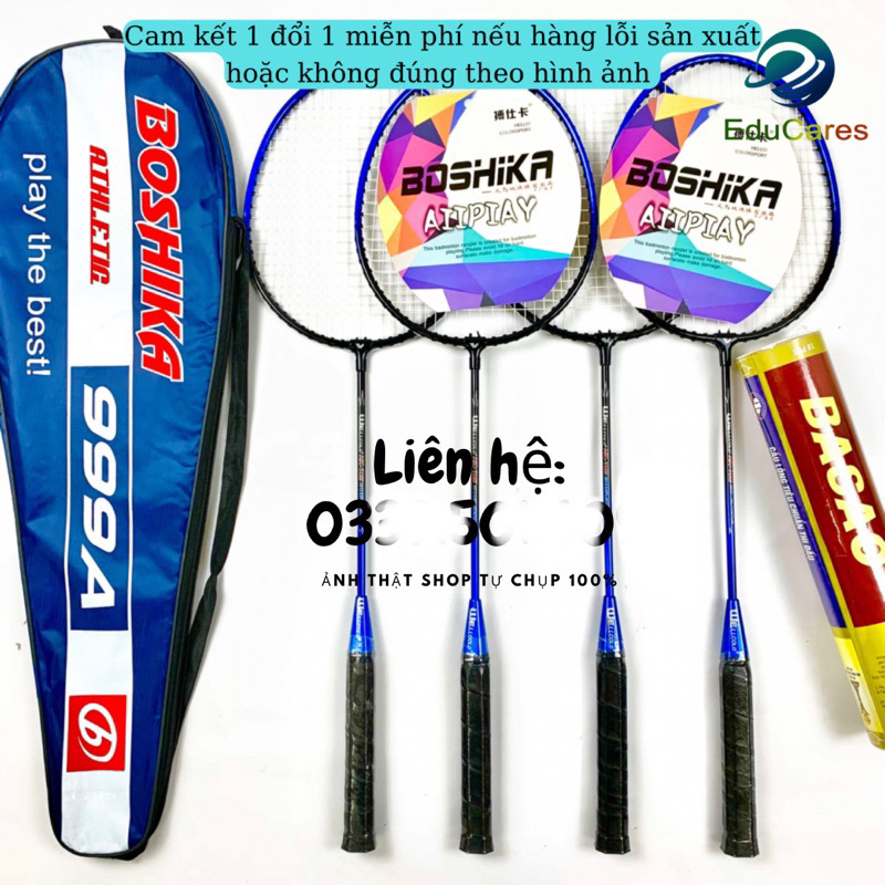 [GIÁ HUỶ DIỆT] Bộ 02 vợt cầu lông Boshika Athletic 999A dành cho học ...
