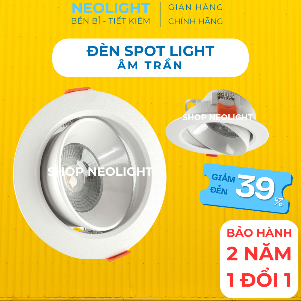 Đèn led âm trần Spotlight chỉnh góc chiếu sáng phi 75, 90 | NeoLight ...