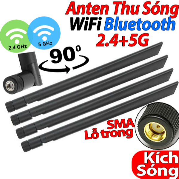 Anten thu sóng Wifi 2 băng tần kép dual band 5G Ăng ten bất sóng Wifi ...