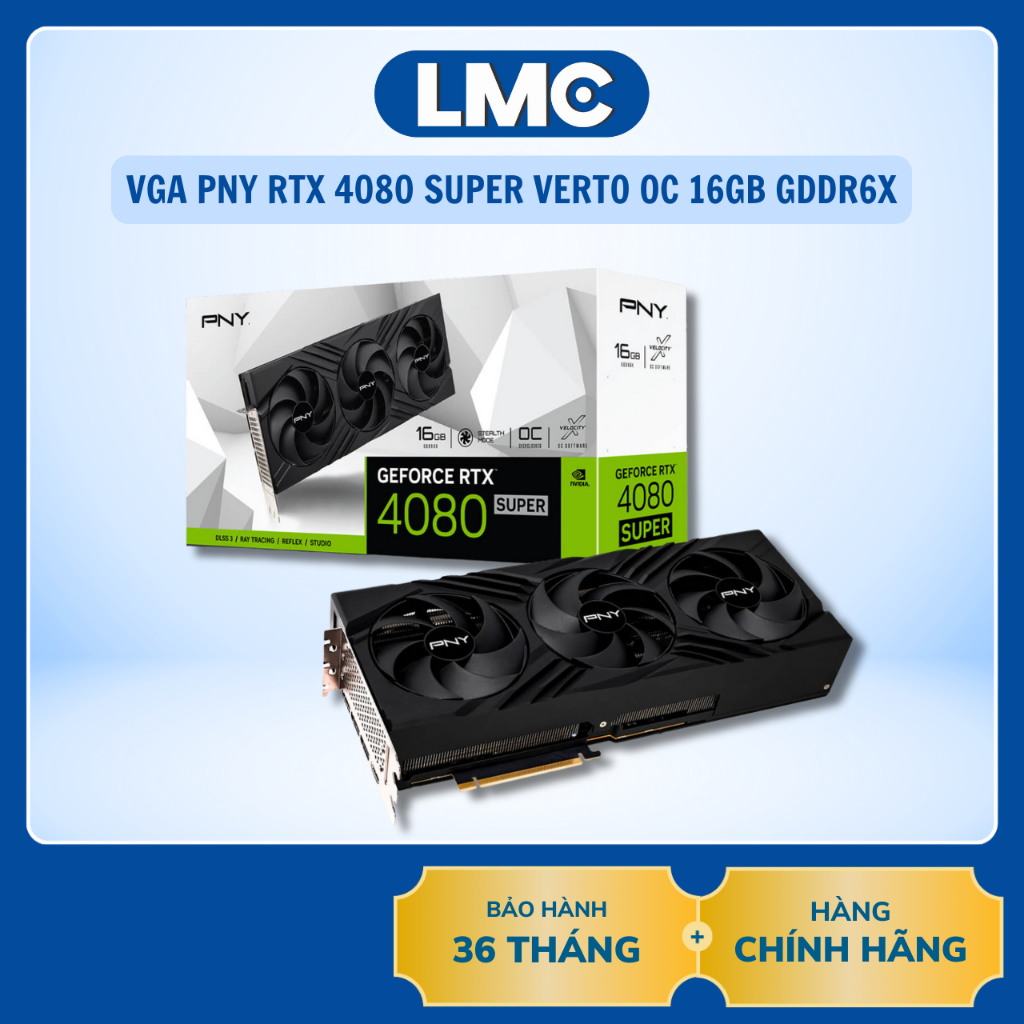 VGA PNY GeForce RTX 4080 SUPER VERTO OC 16GB GDDR6X | Shopee Việt Nam