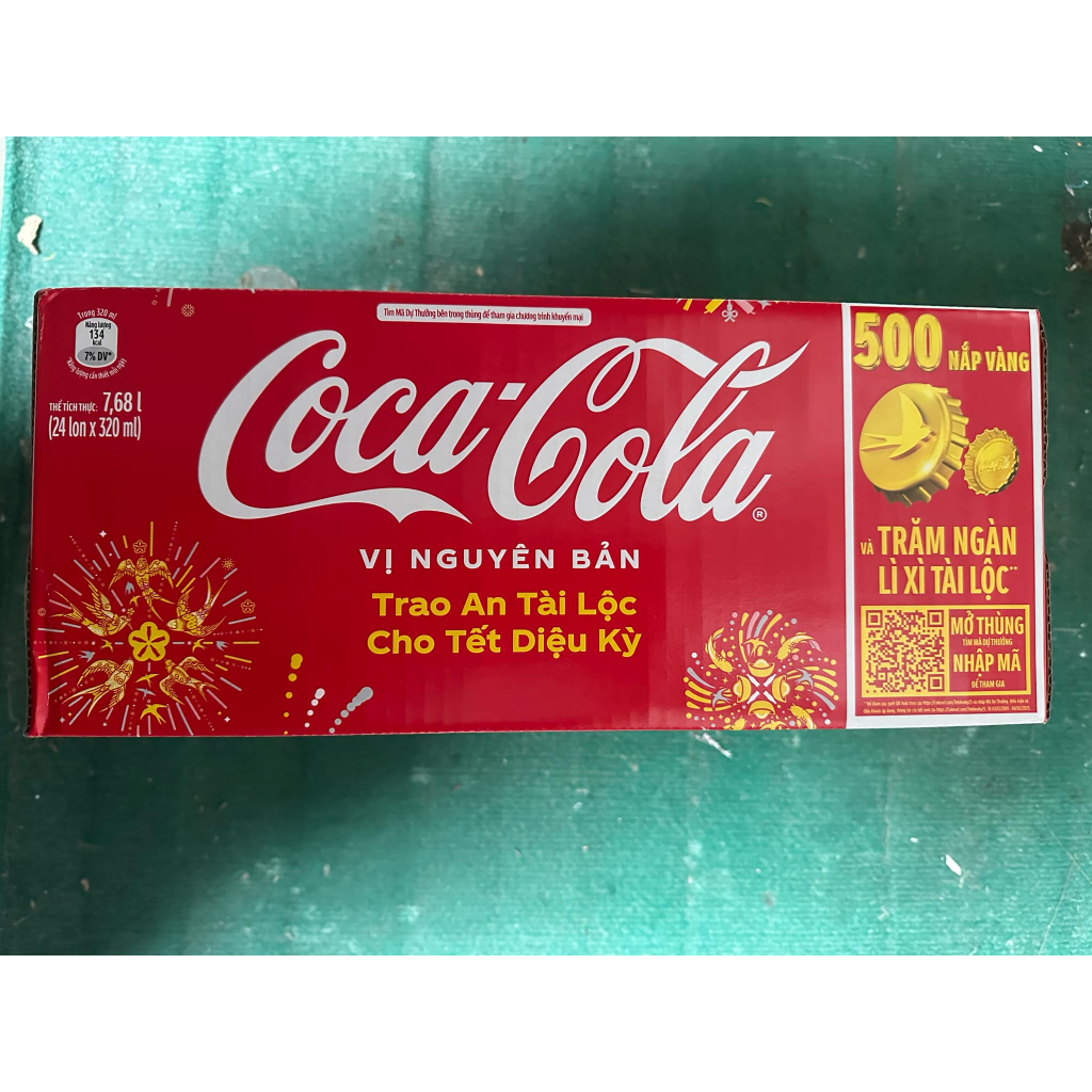 Thùng 24 Lon Nước Ngọt Có Gas Coca Cola 320ml/235ml (mẫu Tết 2025) | Shopee Việt Nam