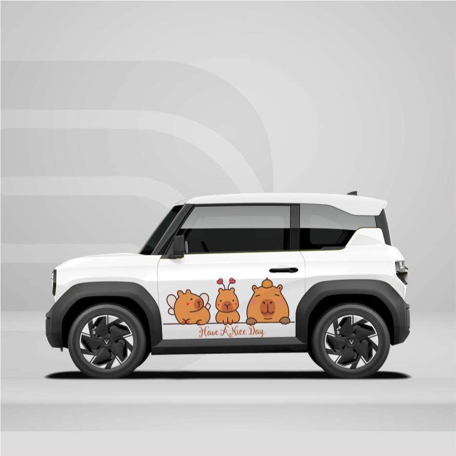Tem dán xe VF3 - Decal Sticker dán xe - Stiker baby three - Ds Decal ...