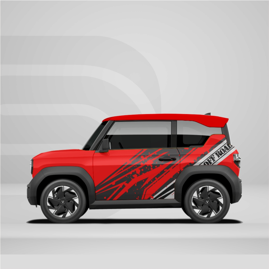 Tem dán xe VF3 - Decal Sticker dán xe - Stiker baby three - Ds Decal ...