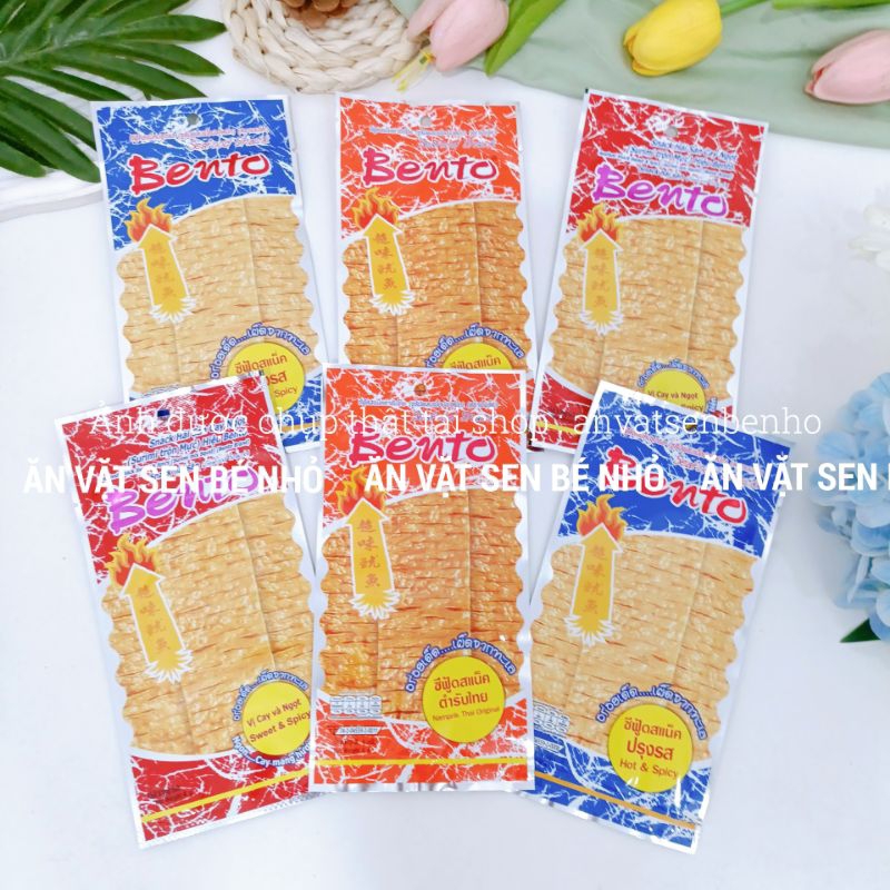 Mực Bento Gói 4g Snack Mực Bento Thái Lan Đủ 3 Vị Mực Bento Siêu Cay ...