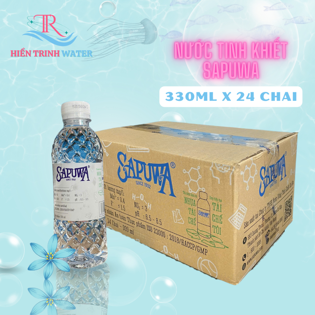 Nước Uống Tinh Khiết SAPUWA 330ML (Thùng 24 Chai) - Nước Đóng Chai Nhỏ ...