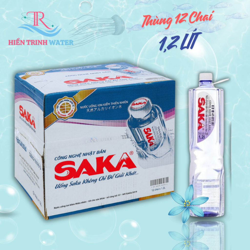 Saka 1,2L Nước Uống ION Kiềm Thiên Nhiên Công Nghệ Nhật Bản (1.2L x 12 Chai) | Shopee Việt Nam