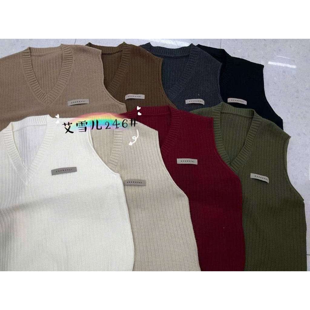 Áo ghile len BIGSIZE cổ tim M246 55-85KG [BOON BOON BIGSIZE] | Shopee ...