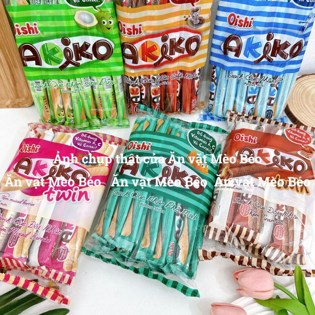 Bánh Snack Que Akiko đủ các vị gói 20que/8g, Snack Que Nhân Đủ Vị Akiko ...