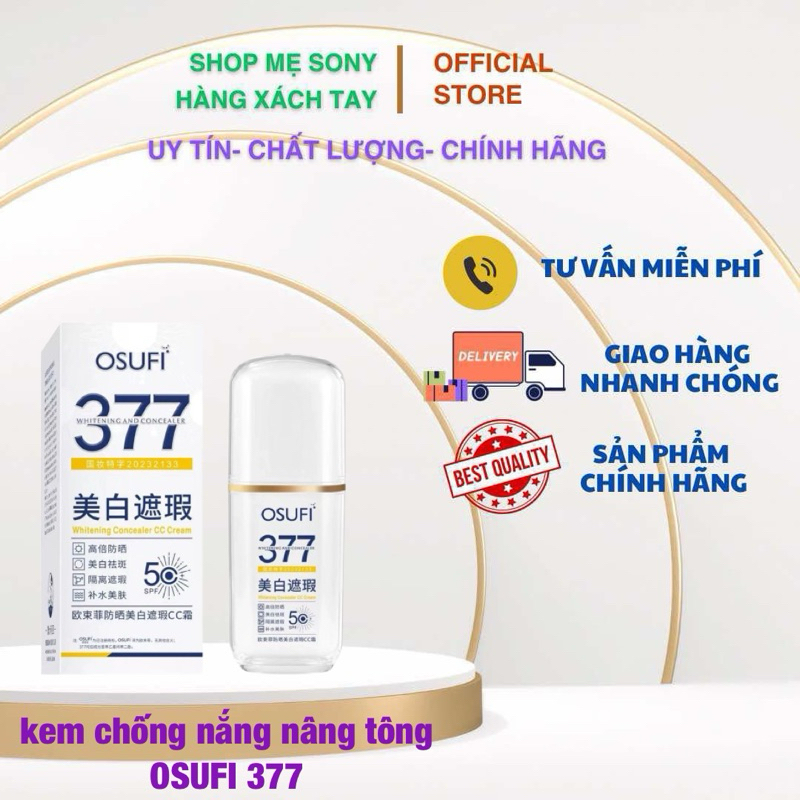 KEM CHỐNG NẮNG NÂNG TONE TRẮNG HỒNG DA KIÊM CHE KHUYẾT ĐIỂM OSUFI 377 ...