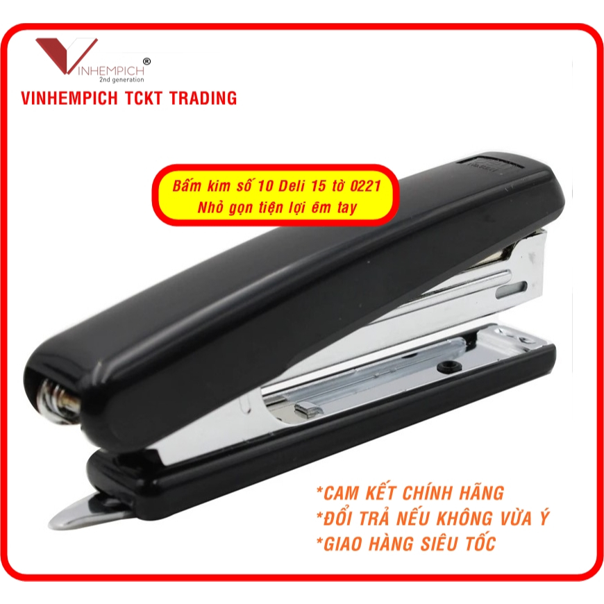 Bấm kim Deli 0221 15 TỜ NHỎ GỌN | Shopee Việt Nam