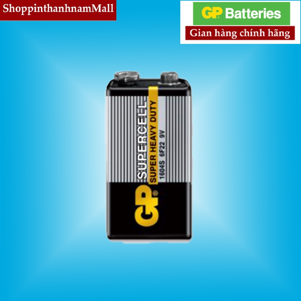 1 Viên Pin 9V GP 6F22 SuperCell Chính Hãng Dung Lượng Cao | Shopee Việt Nam