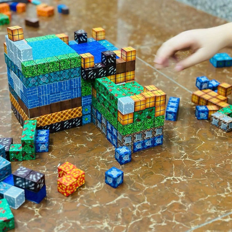Mô Hình Lắp Ráp Minecraft Từ Các Khối Nam Châm Block Minecraft Nam Châm ...