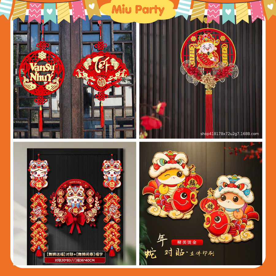 Liễn Treo Cửa, Hình Dán Cửa Hình Con Rắn Trang Trí Tết 2025 - Miu Party ...