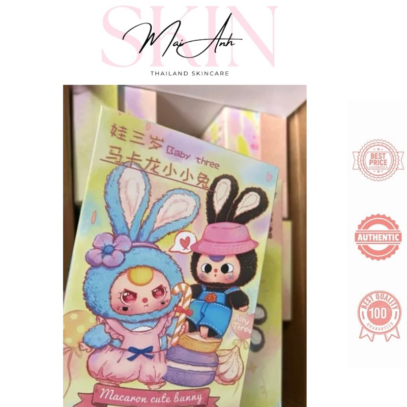 [Có Sẵn Chính Hãng] BABY THREE Macaron- BÉ BA Thỏ Macaron Blind box ...