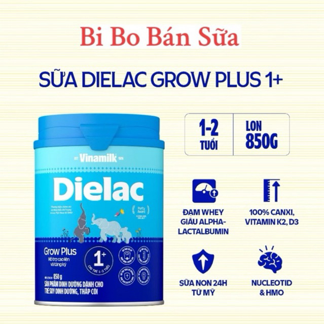 [HSD: T10-2025] Sữa Bột Vinamilk Dielac Grow plus 1+ Hộp 850g | Shopee Việt Nam
