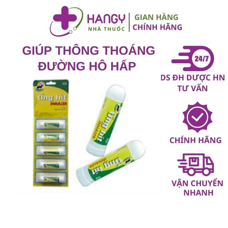 Ống hít Inhaler [QUÀ TẶNG KÈM] giúp giảm nghẹt mũi, thông thoáng đường ...