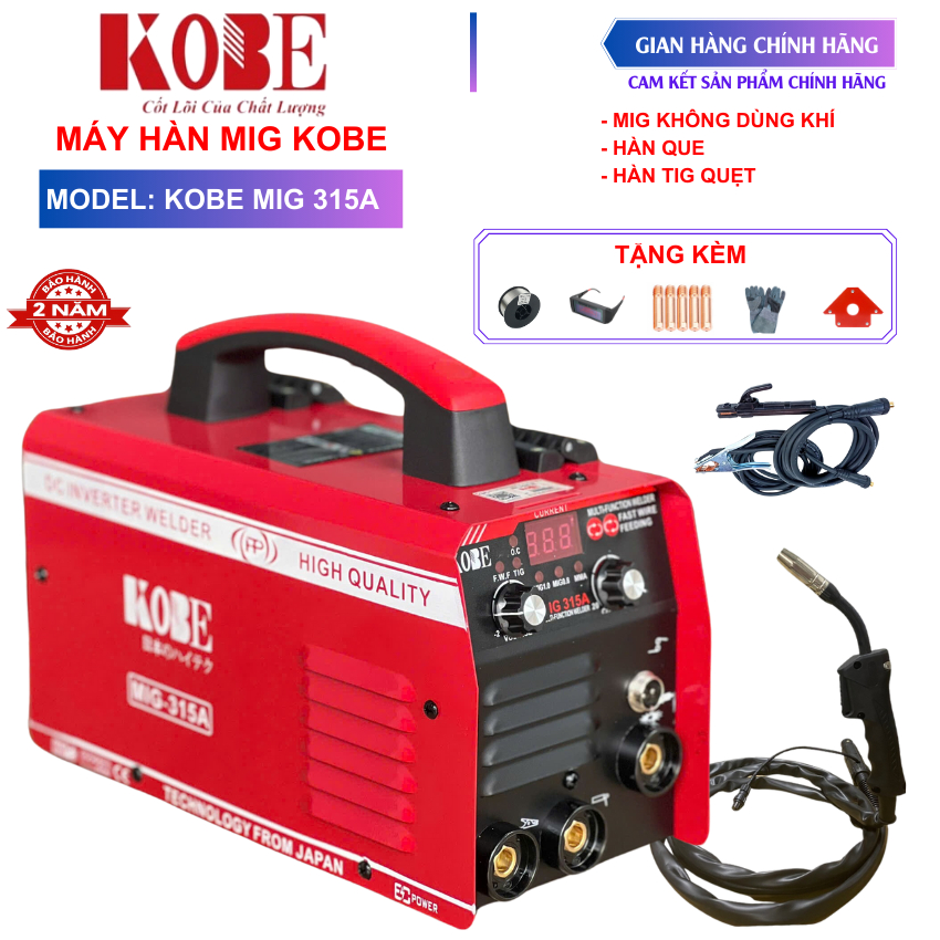 [MẪU MỚI] Máy hàn mig Chính Hãng KOBE Nhật Mig 315A chuyên hàn không ...