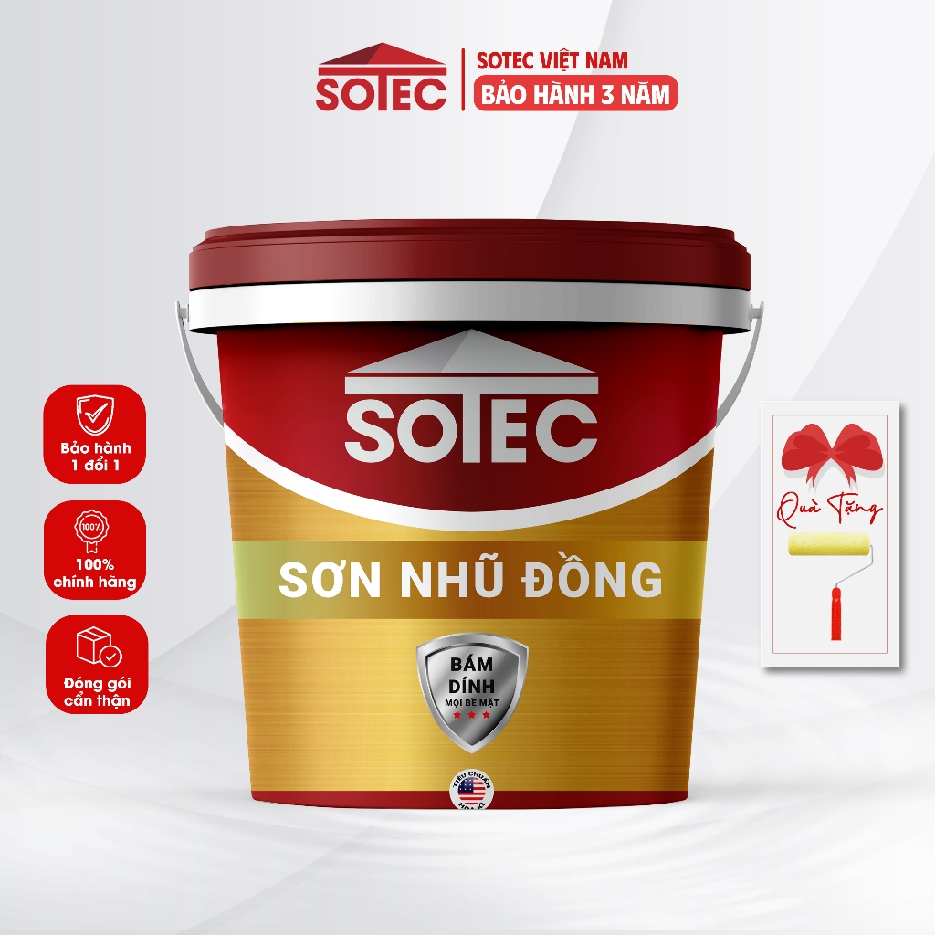 Sơn Ánh Kim Nhũ Đồng Cao Cấp SOTEC Trang Trí Ngoại Thất Hệ Nước An Toàn Bền Màu | Shopee Việt Nam
