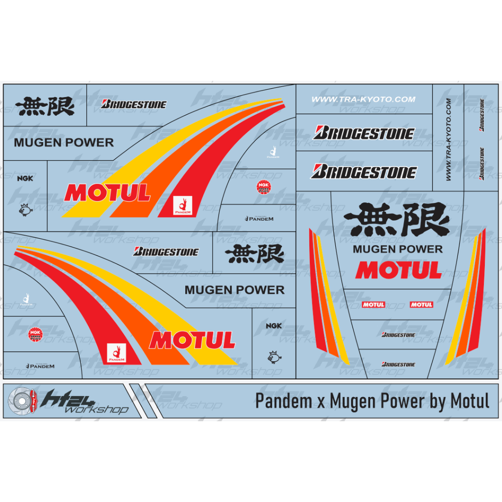 HT24workshop - Decal nước Pandem x Mugen Power by Mo.tul dành cho xe mô ...