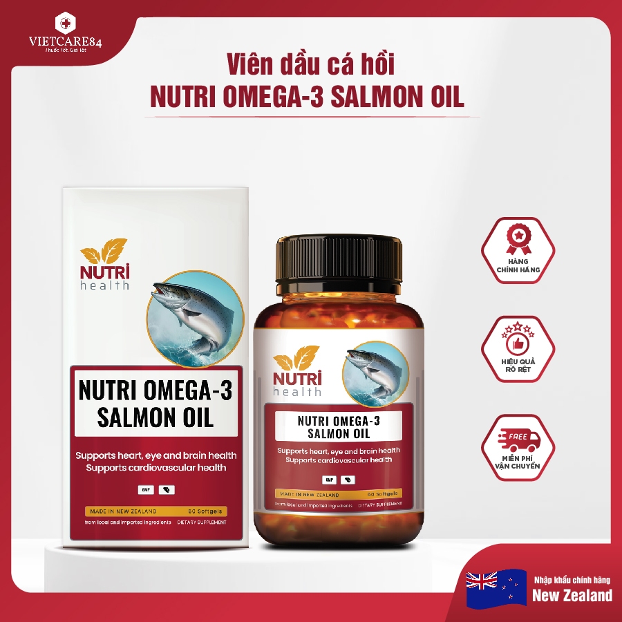 Omega 3 Cho Bà Bầu New Zealand Nutri Omega 3 Salmon Oil 60 Viên - Nhập ...