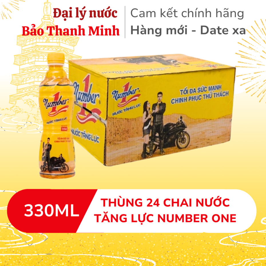 Nước Tăng Lực NUMBER ONE chai 330ml (Thùng 24 chai/Lốc 6 chai) (Date xa ...