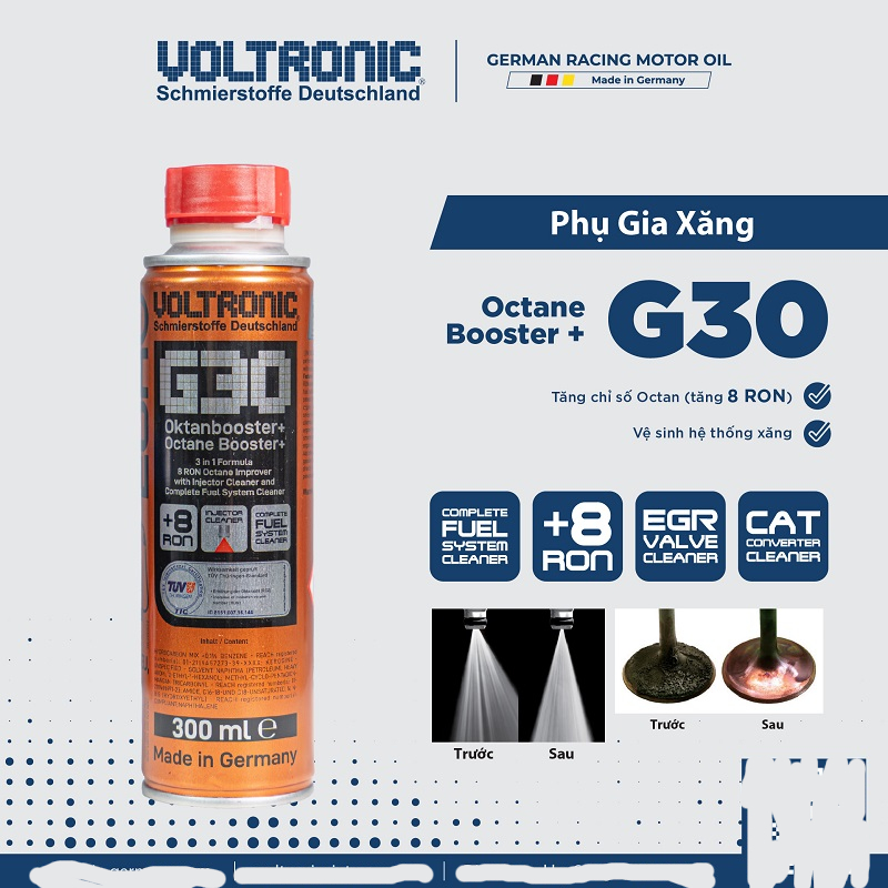 Voltronic G30 Octane Booster Phụ Gia Xăng Tăng Octane Làm Sạch Hệ Thống Nhiên Liệu - Buồng Đốt ...