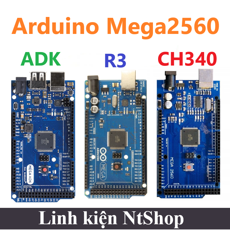 Arduino Mega2560 Atmega16U2 R3 / CH340 / ADK Type B Vi điều khiển Arduino | Shopee Việt Nam
