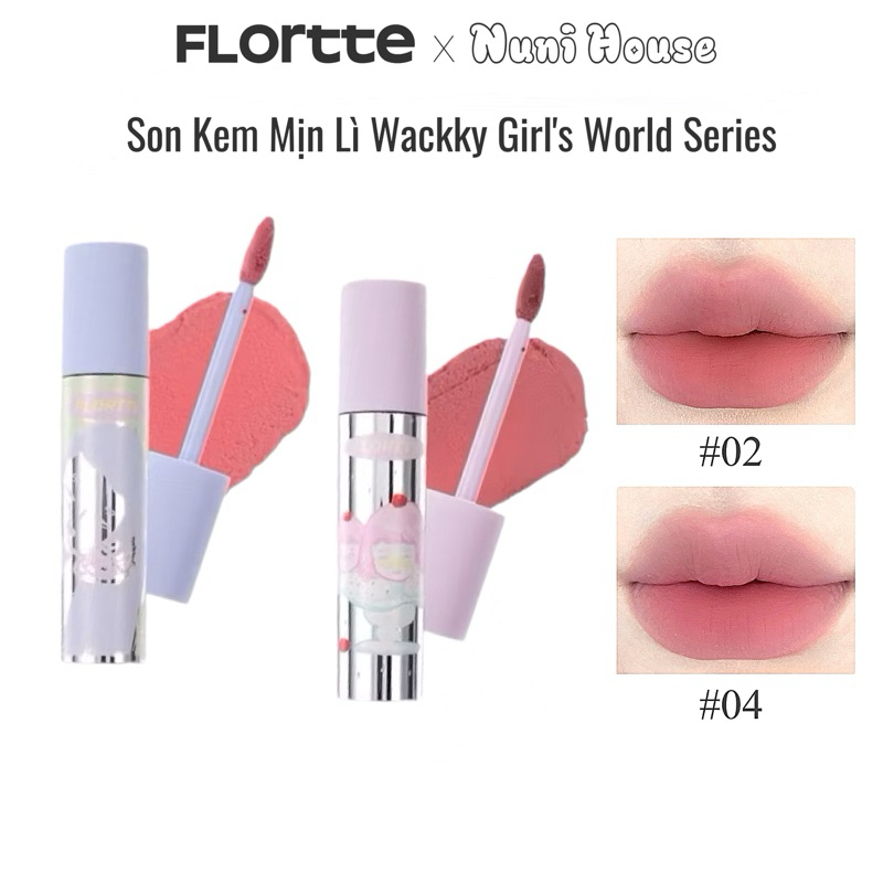 [FLORTTE] Son Kem Dưỡng Môi FLORTTE Wackky Girl's World Series (6 màu) 2.3g FLORTTE | Shopee ...