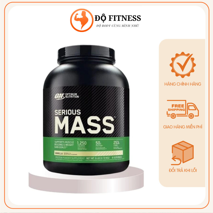 Sữa SERIOUS MASS (ON) 6 LBS, 12lb - Thực Phẩm Bổ Sung Protein, Khoáng ...
