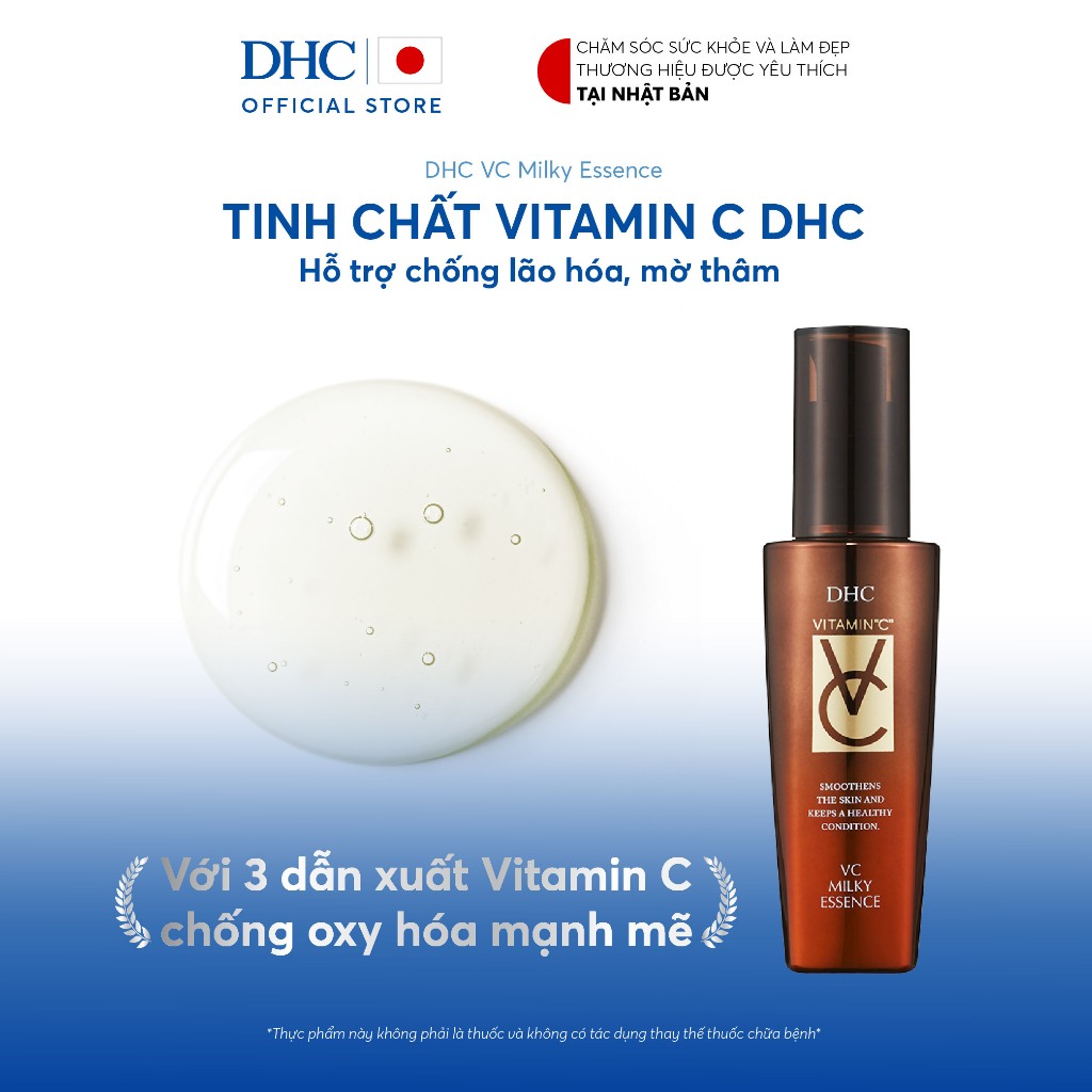 Tinh chất vitamin C hỗ trợ chống lão hóa, mờ thâm DHC VC Milky Essence 80ml | Shopee Việt Nam