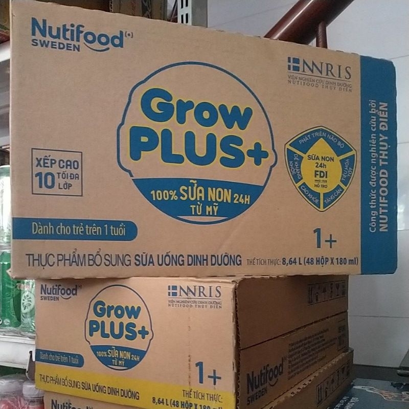 Thùng sbps Grow Plus+ VÀNG 180ml Nutifood | Shopee Việt Nam