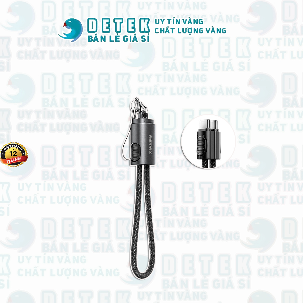 Dây móc khóa, móc balo ... kiêm cáp sạc ngắn 0.2m Remax C6 Type C ra ...
