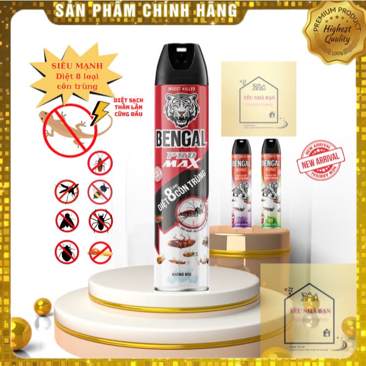 Bình Xịt Côn Trùng Bengal Pro Max Không mùi 500ml tiêu diệt được nhiều ...