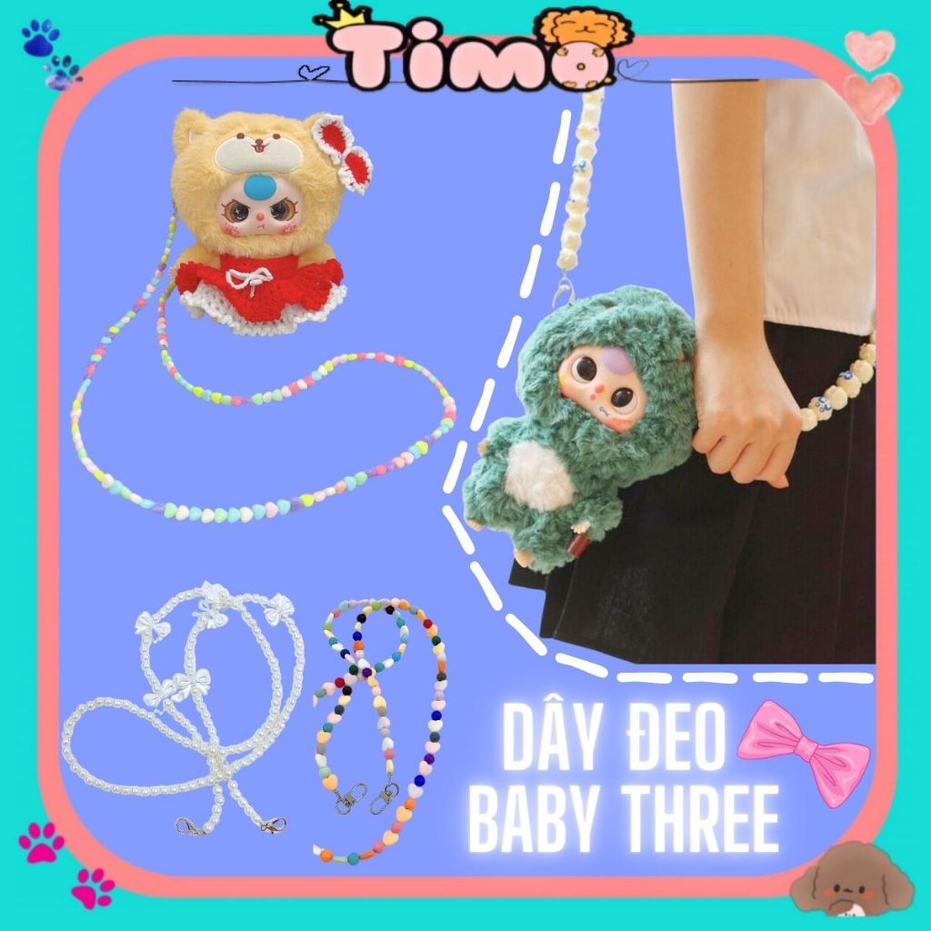 Dây Đeo Baby Three Lucky Cat V3 V1 Đeo Chéo Điện Thoại,Túi Xách Dài Ngắn Nhiều Size Timo PK24-26 ...