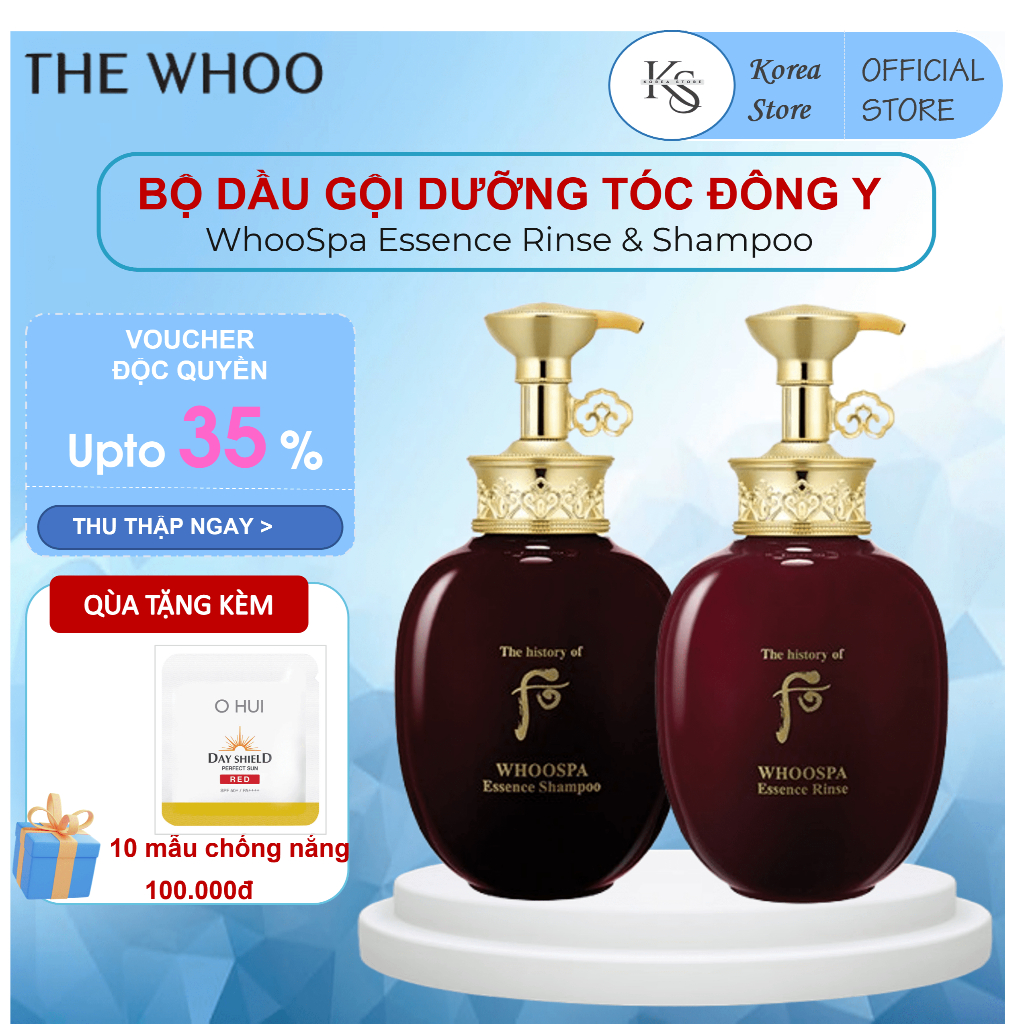 Dầu gội, dầu xả thảo dược Đông y The Whoo Spa Essence Shampoo & Raise ...