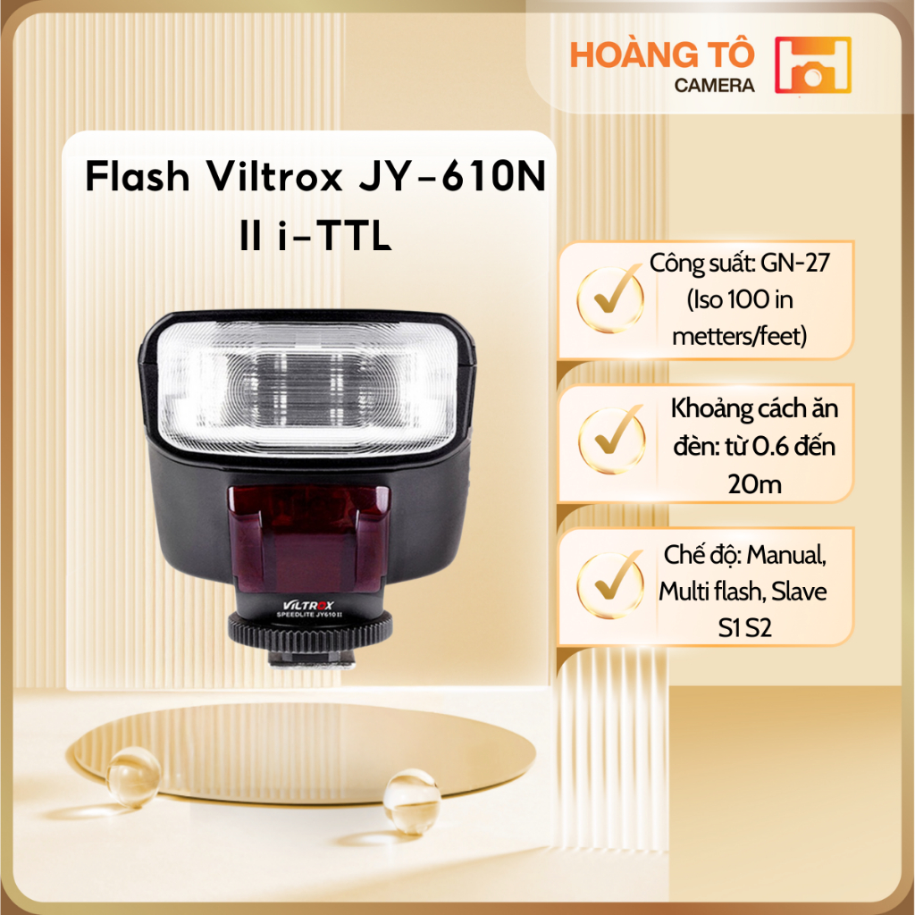 Đèn Flash Viltrox JY-610N II i-TTL For Nikon cũ đẹp | Hoàng Tô Camera | Shopee Việt Nam