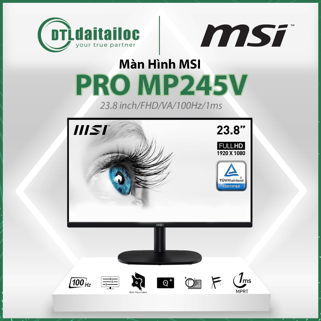 Màn hình MSI Pro MP245V 23.8 inch FHD 100Hz 1ms | Chính Hãng | Bảo Hành ...