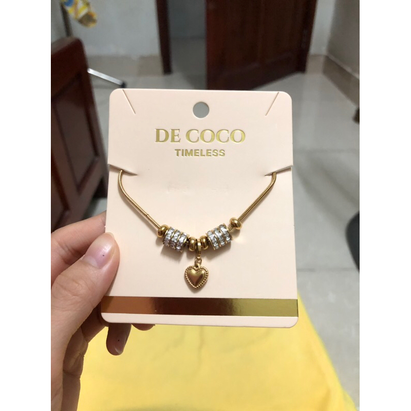 Vòng tay Charm dây rút Decoco (tặng kèm 1 charm bạc hình tim) | Shopee Việt Nam