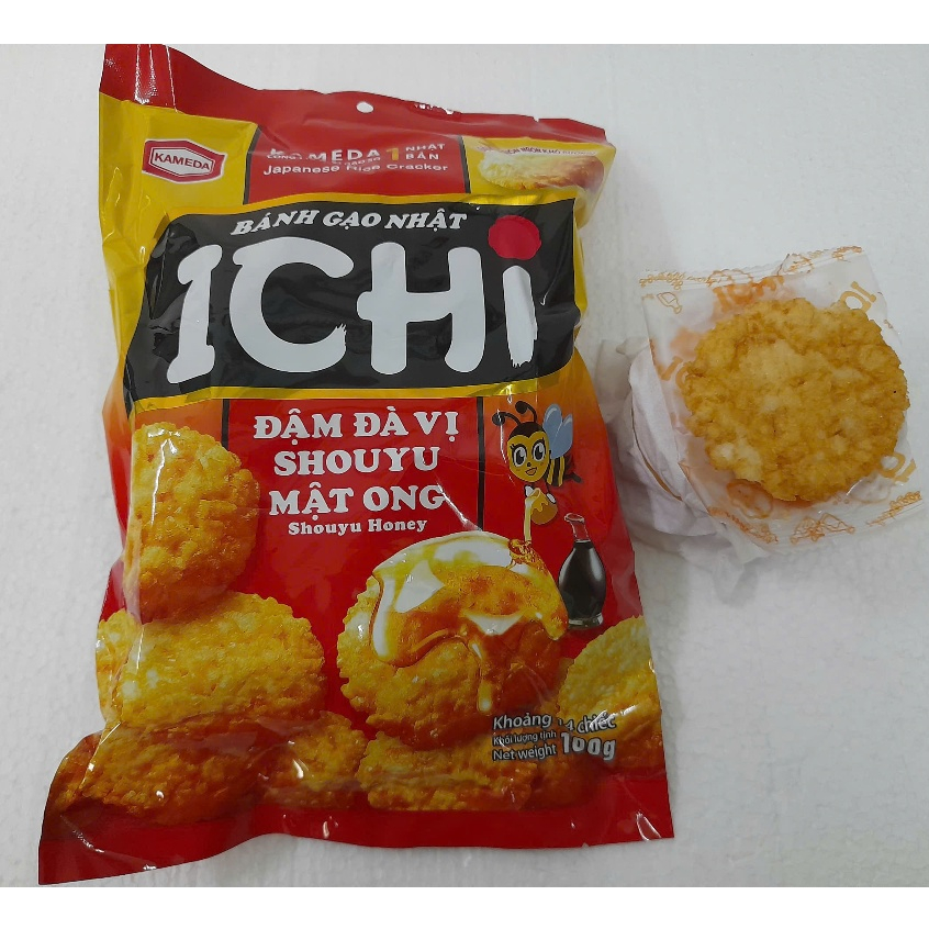 Bánh gạo Nhật Ichi vị Shouyu mật ong gói 100g | Shopee Việt Nam