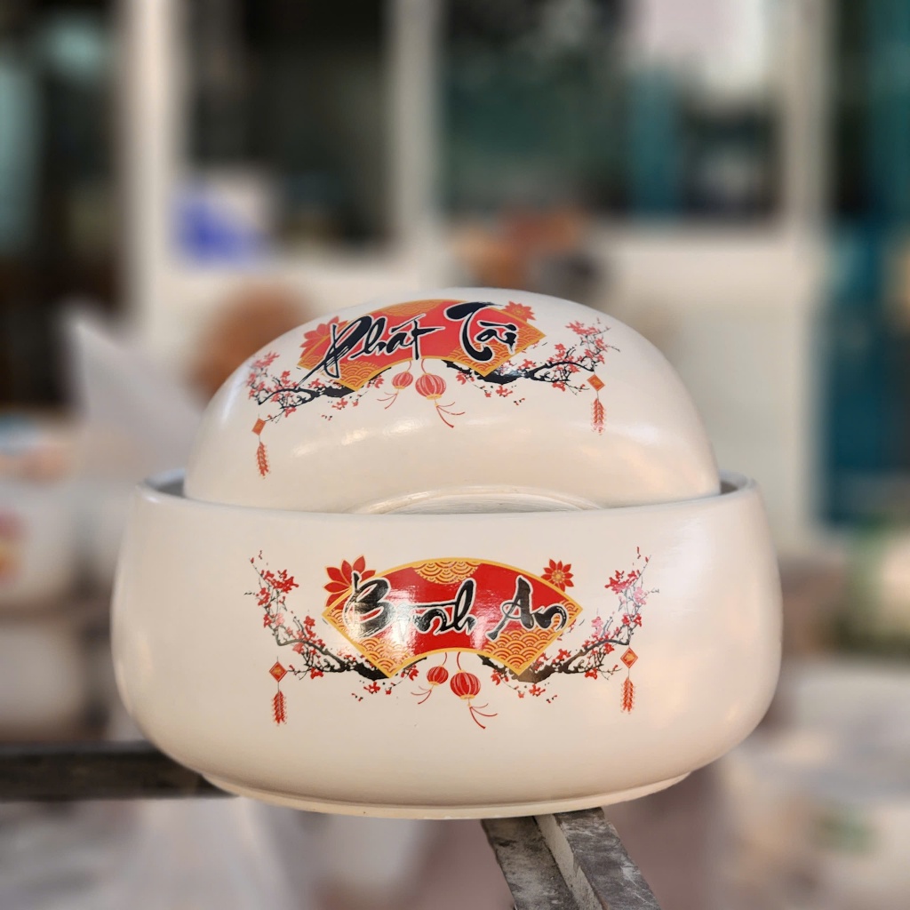 Chậu hạt dẻ lùn in Tết loại to, Chậu trồng lan, ang tròn to trồng cây ...