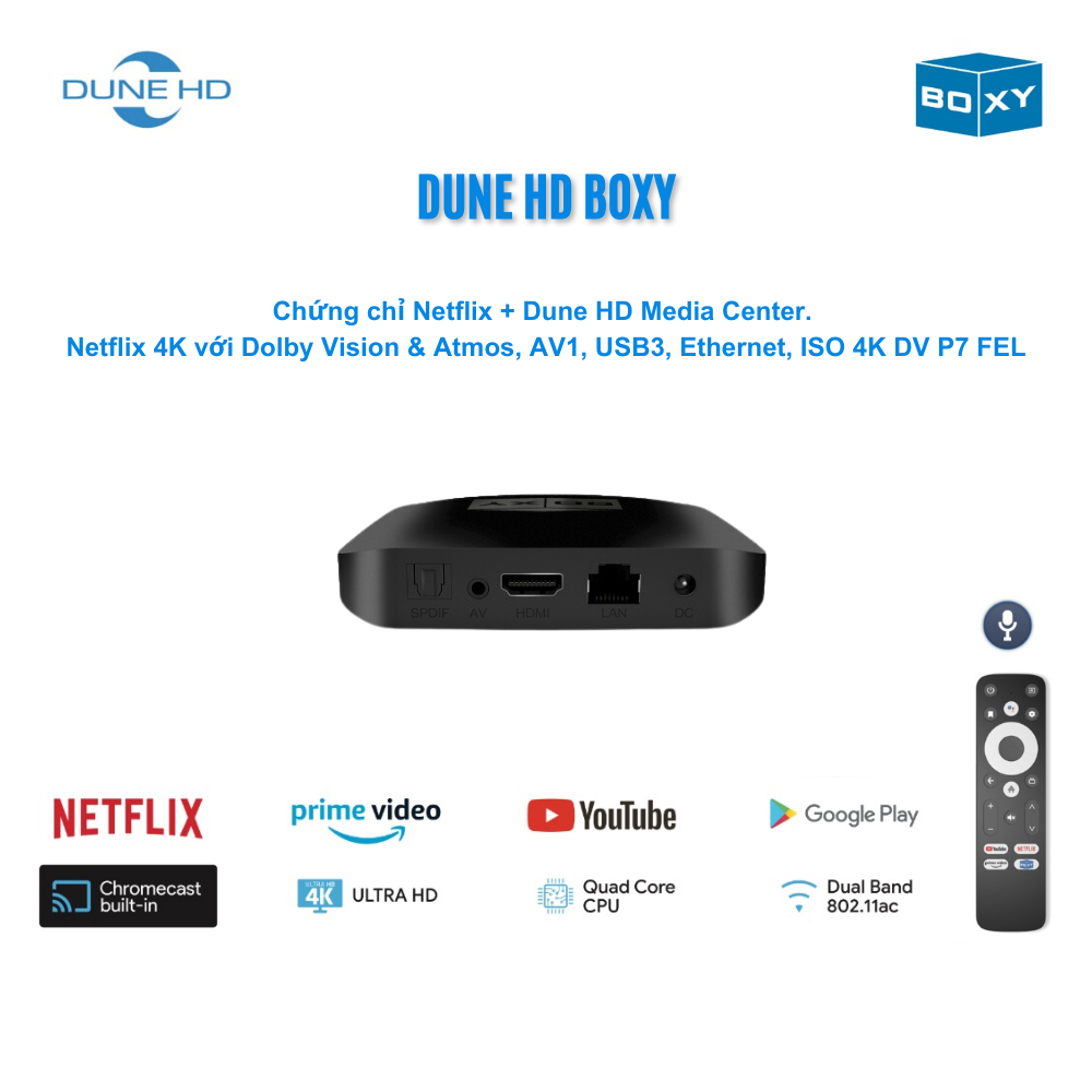 Android TV Box Dune HD Boxy - Dune HD Media Center | Chứng chỉ Netflix ...