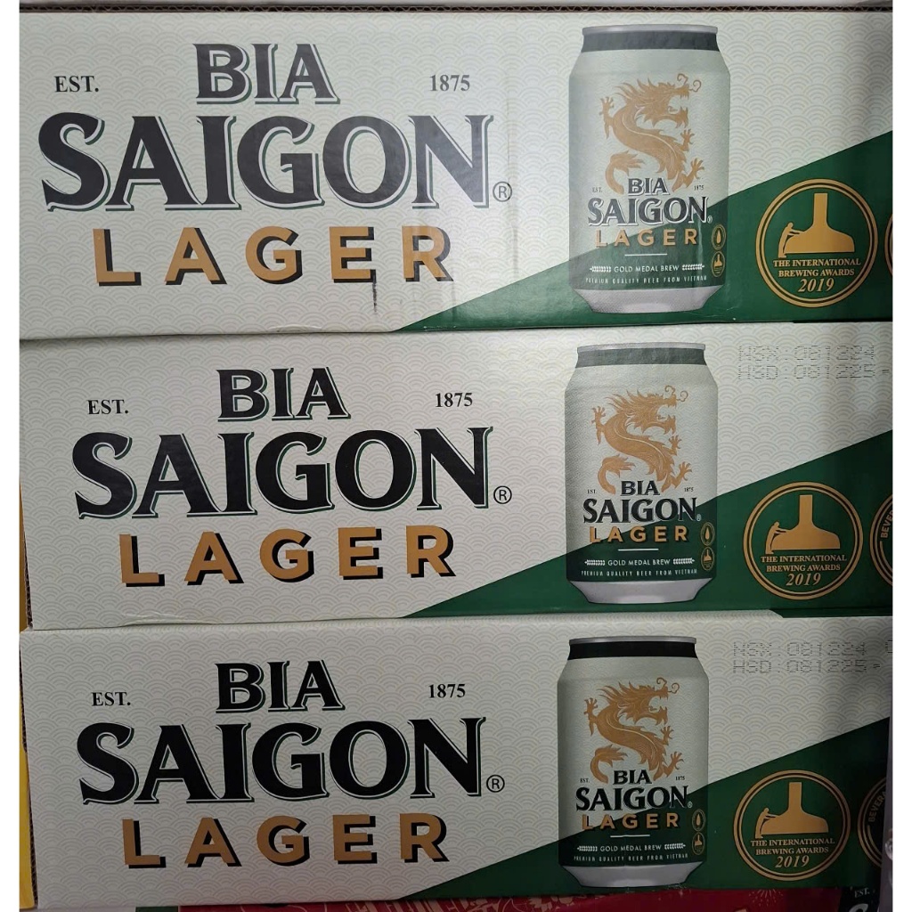 Thùng 24 Lon Bia Sài Gòn Lager x 330ml /Lon,bia Sài Gòn | Shopee Việt Nam